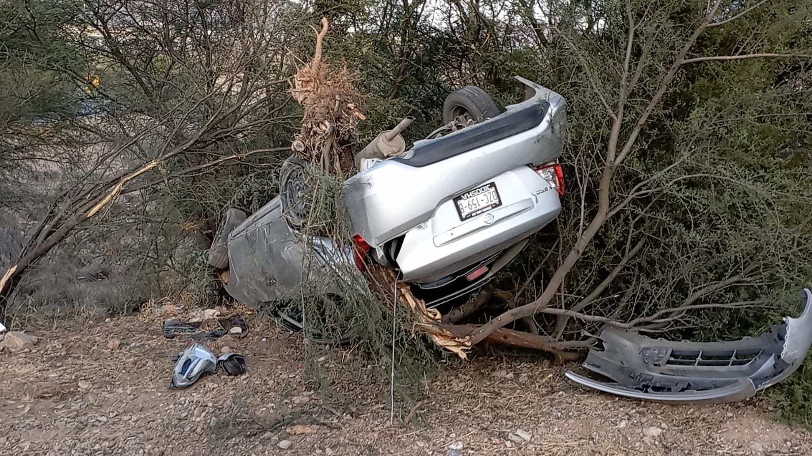 Volcadura en la carretera a Aldama - Norte De Chihuahua