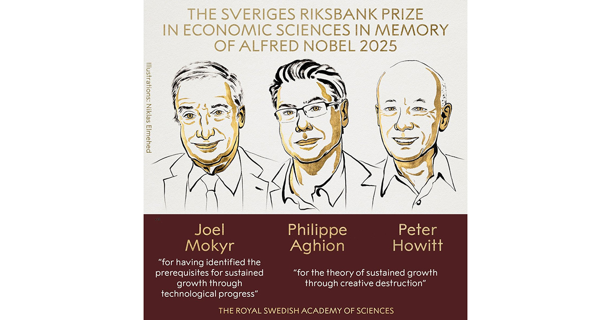 Premian a Joel Mokyr, Philippe Aghion y Peter Howitt con el Nobel de ...